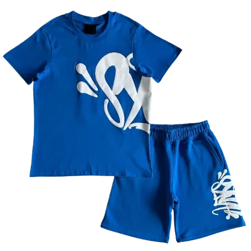 Syna World Summer Set Blue Tee and Shorts - $37.80 | KakoBuy ...